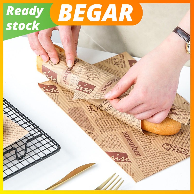 50/100 Sheets Baking Wrapping Paper, Food Basket Liners Paper, Deli ...