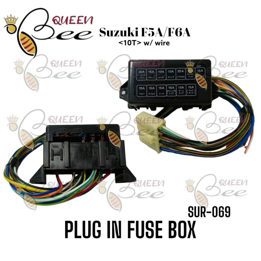 QUEENBEE Fuse Box Assembly for Suzuki Multicab F5A/F6A Fuse Box Assembly with fuse SUR-069 ...