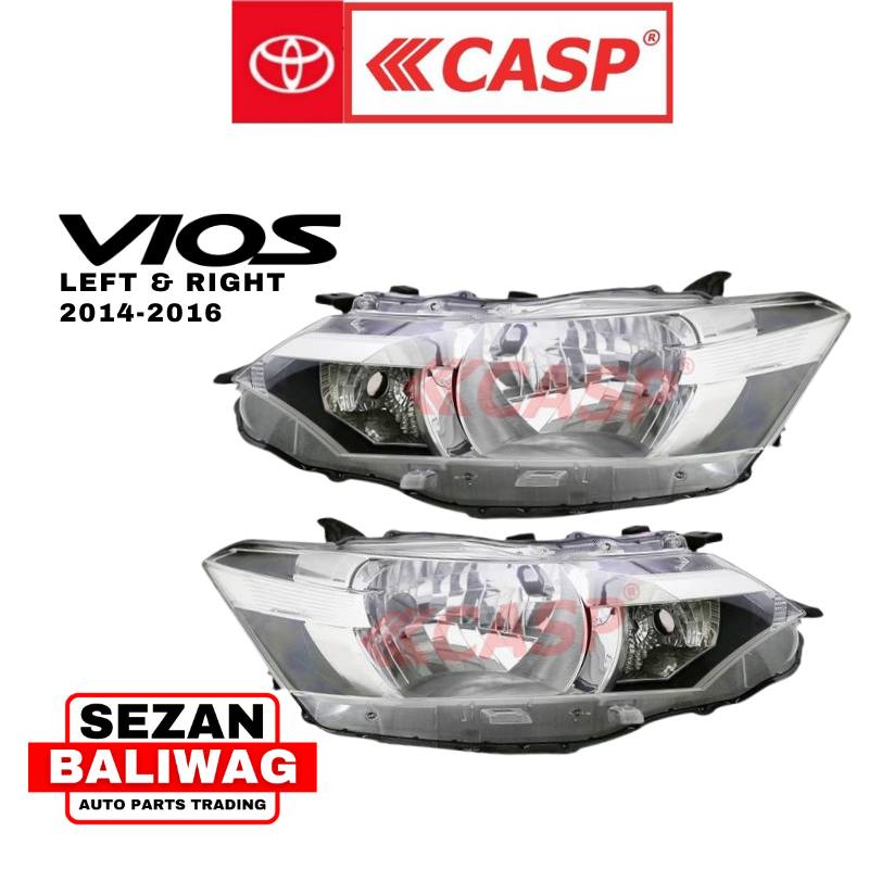 CASP HEAD LAMP HEAD LIGHT SET LEFT RIGHT TOYOTA VIOS 2014-2016 19-4141 ...