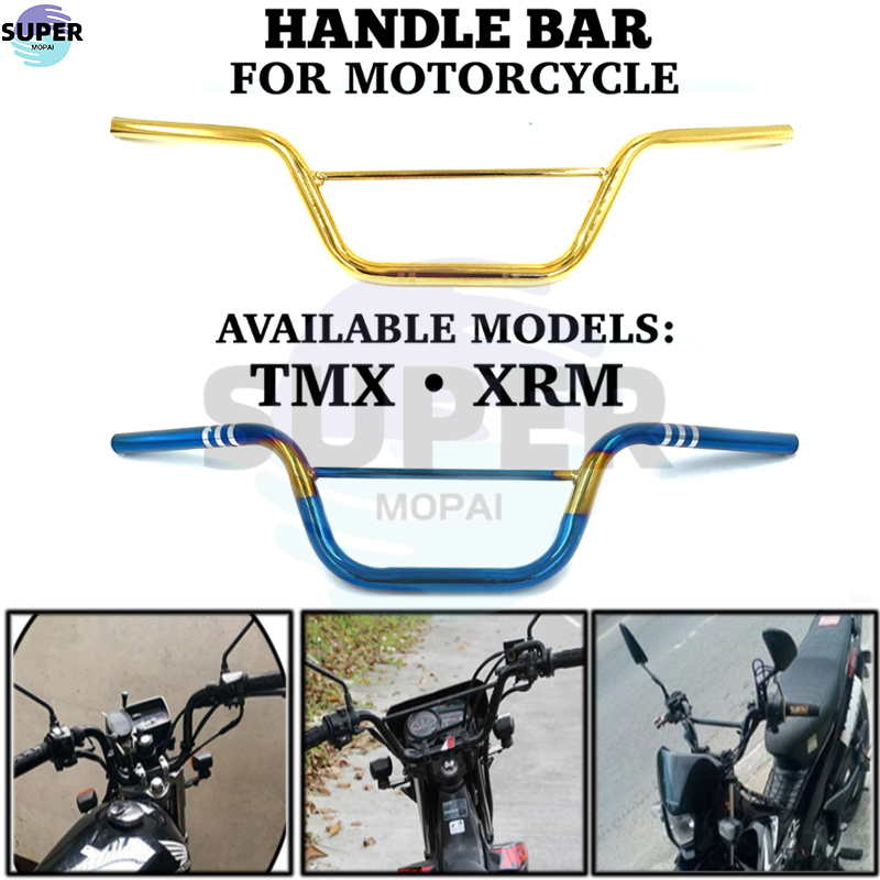 MOTORCYCLE TMX/XRM HANDLE BAR BLACK / GOLD / TITANIUM | Shopee Philippines