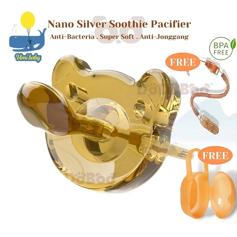 3 In 1 Portable Baby Pacifier Set Anti-drop Chain Nipple Box Silicone ...