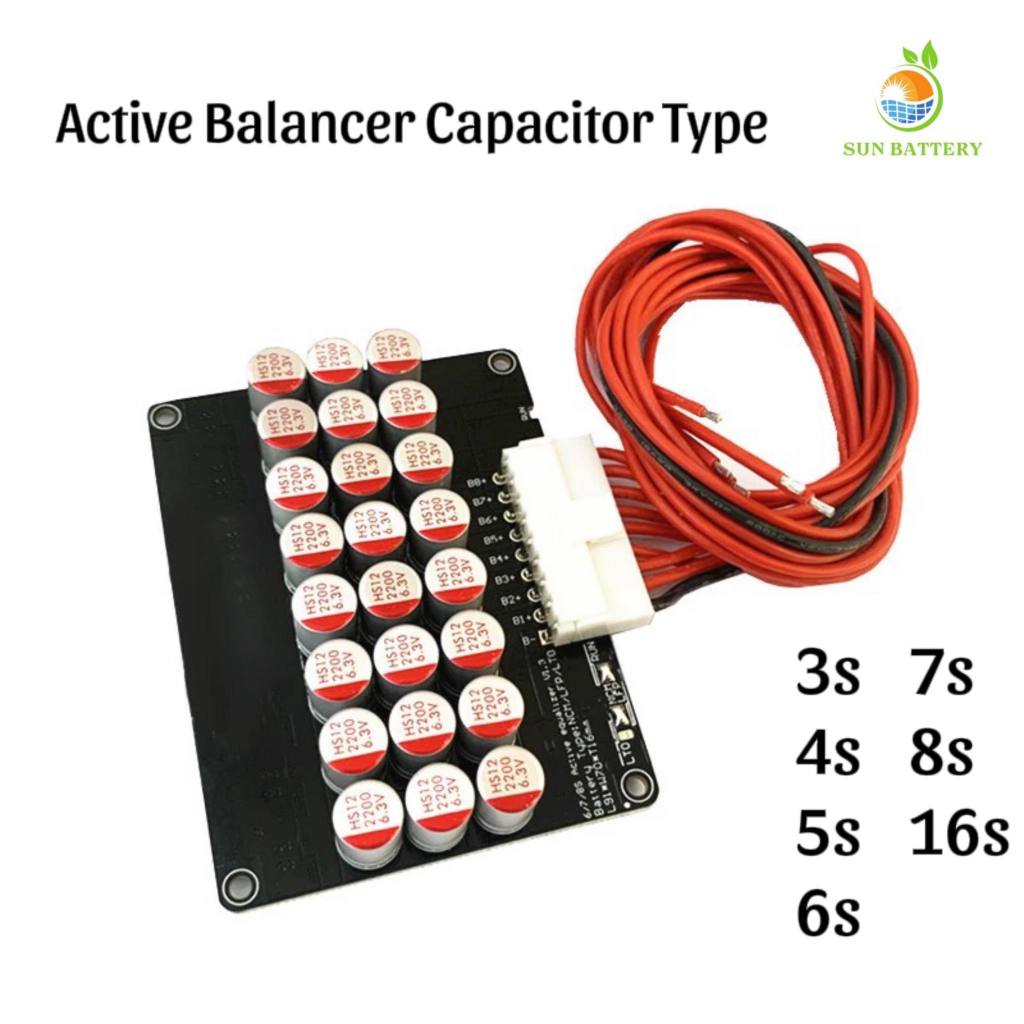 Capacitor type 3S, 4S, 5S, 6S, 7S, 8S, 16S Active Balancer Lithium Battery Active Equalizer ...