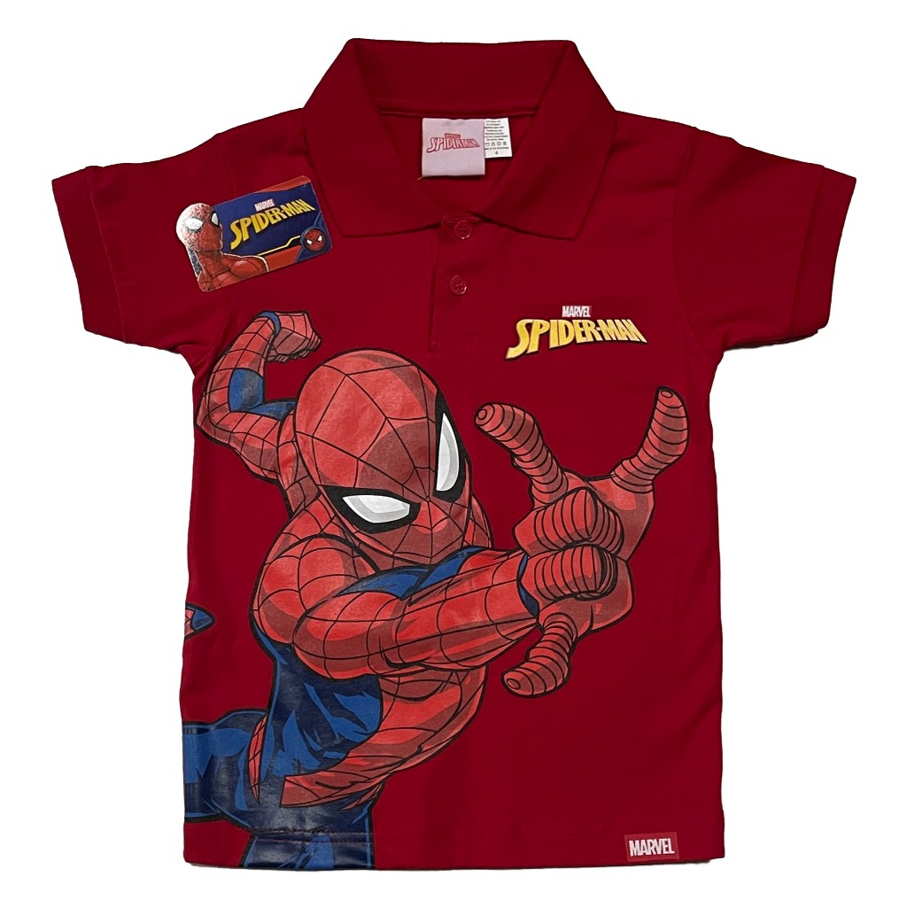 Disney Marvel Avengers Spiderman Enchanting Moves Boys Kids Red Polo ...