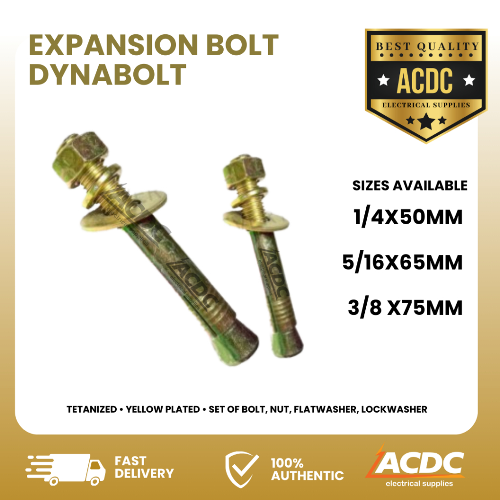 Dyna Bolt 1/4 | 5/16 | 3/8 | Expansion Bolt Sold per PC | Shopee ...