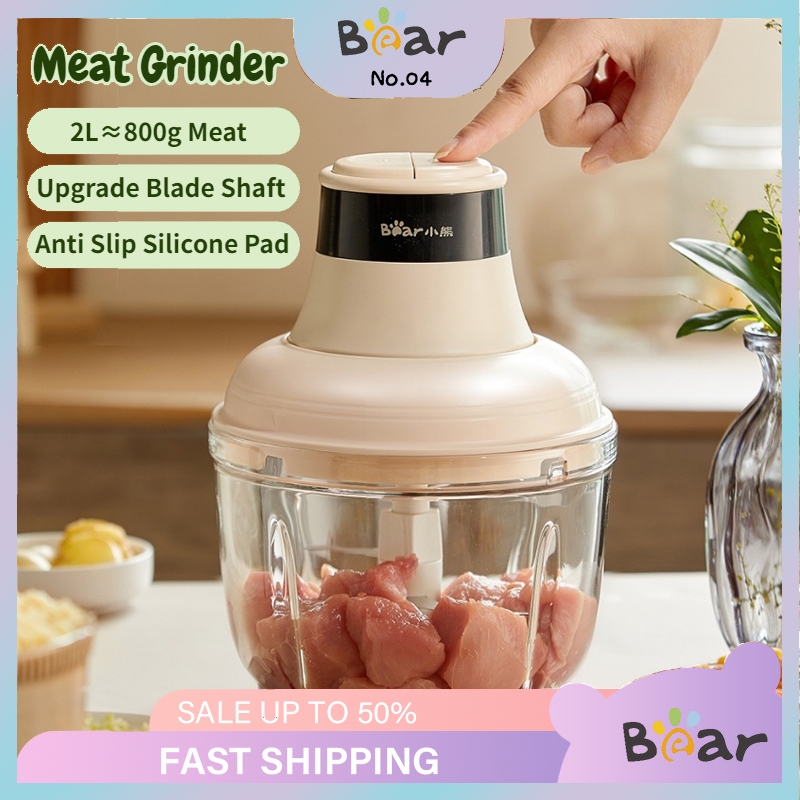 Bear Food Grinder 2l Food Processor Electric All-Purpose Fast Meat ...