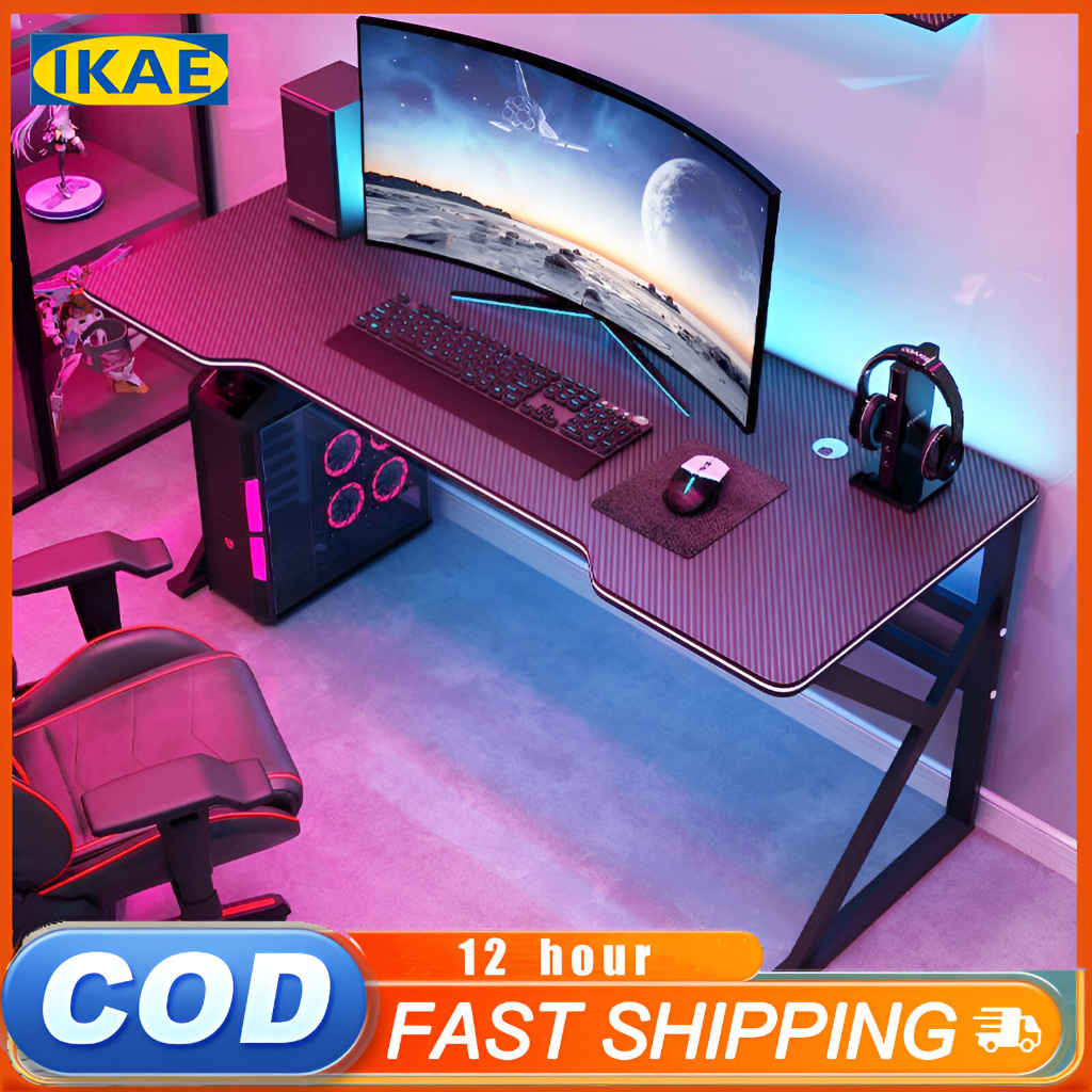 IEAK 100/120CM Small Gaming Computer Table for Desktop Big 140x60 ...