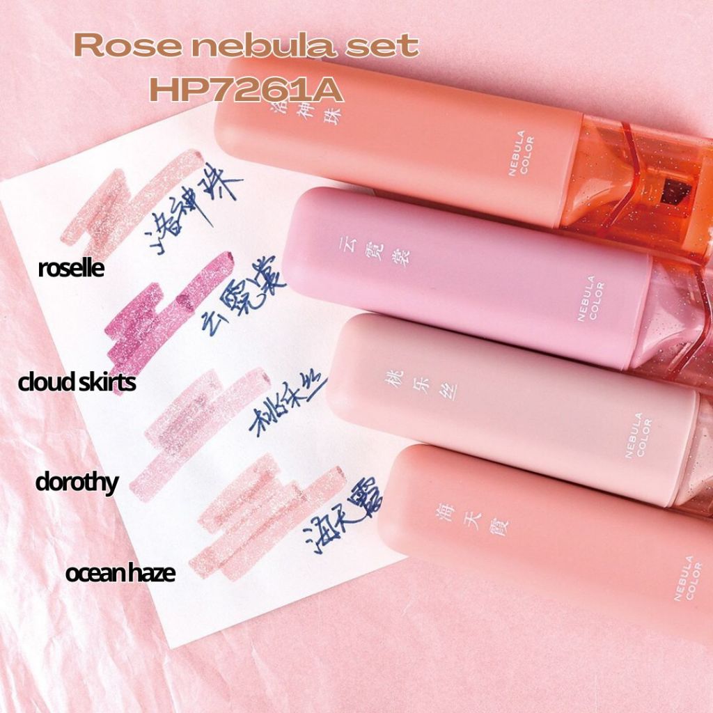 Nebula Series Wide Body Fluorescent Glitter Sparkling Highlighter Pens ...