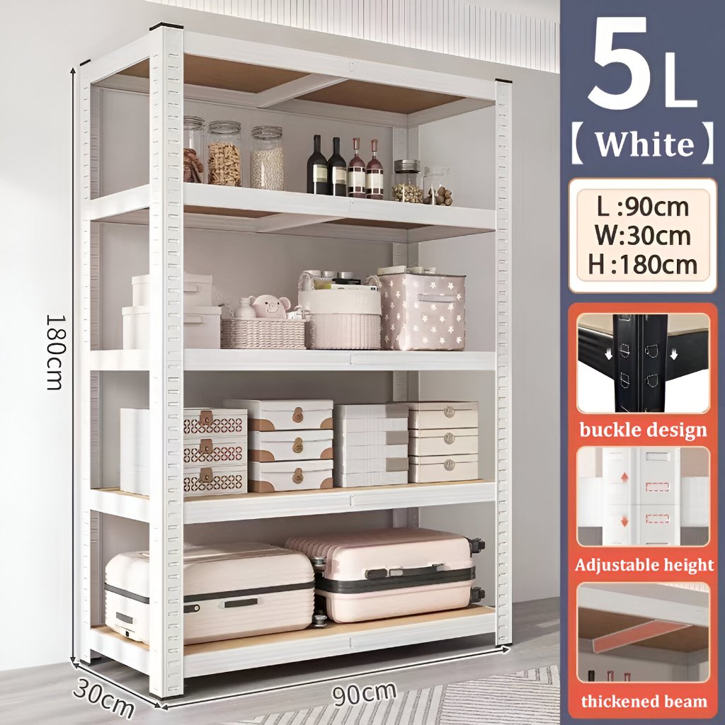 Boltless Steel Rack 6 Layers Organizer Adjustable Heavy Duty Rack Metal ...