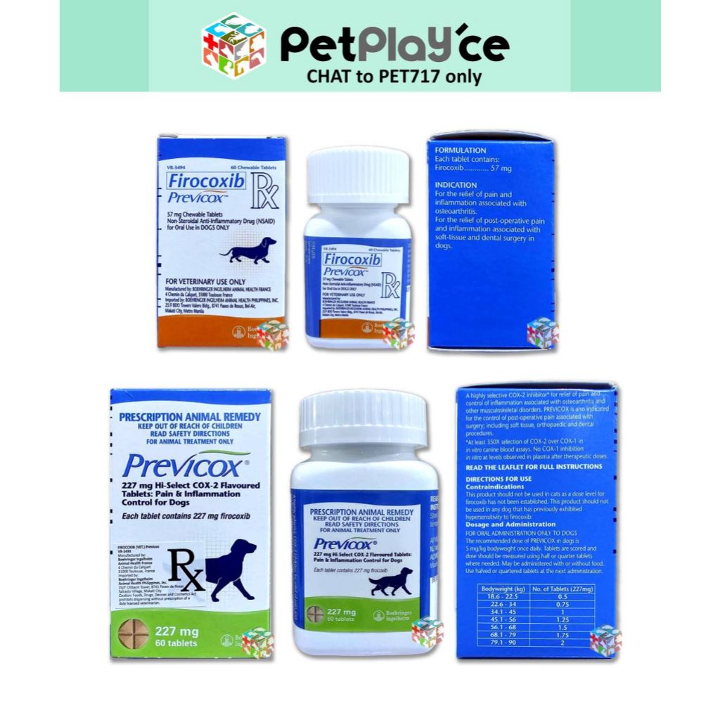 Firocoxib Previcox for Dogs 57mg / 227mg per Piece BI Meds | Shopee ...