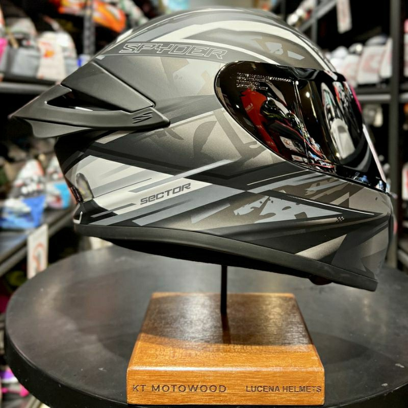 Spyder Spike 2 S9 Sector Full Face Single Visor Helmet with Free Extra ...