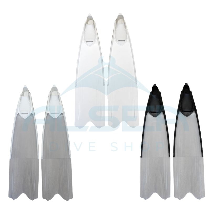 ALSEA Freediving Spearfishing Plastic Long Fins (White, White ...