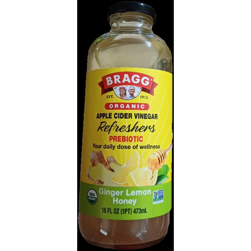 473mL Bragg Ginger Lemon Honey Organic Apple Cider Vinegar Refreshers ...