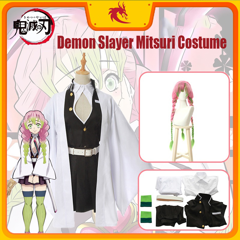 Anime Demon Slayer Mitsuri Cosplay Costume Kimetsu No Yaiba Tokitou ...