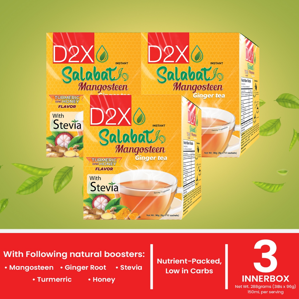 D2X Salabat Mangosteen Ginger Tea with Turmeric and Honey Bundle of 3 | Shopee Philippines