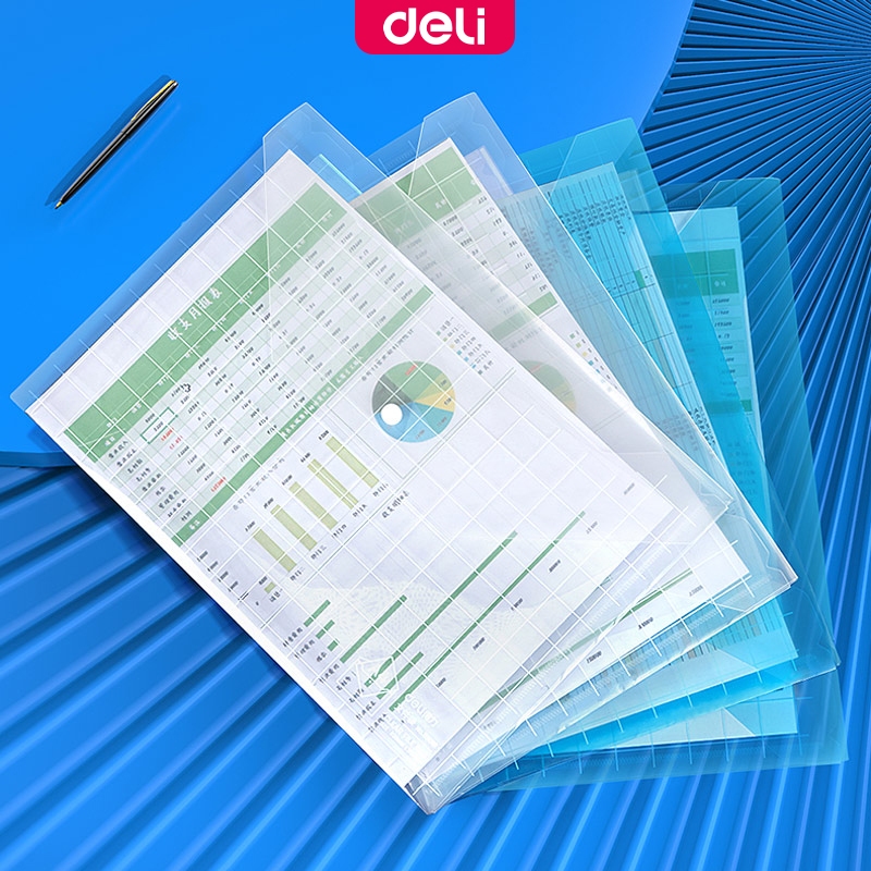 Deli Folder Plastic Folder 237*330mm File Organizer Storage Bag 5501B ...