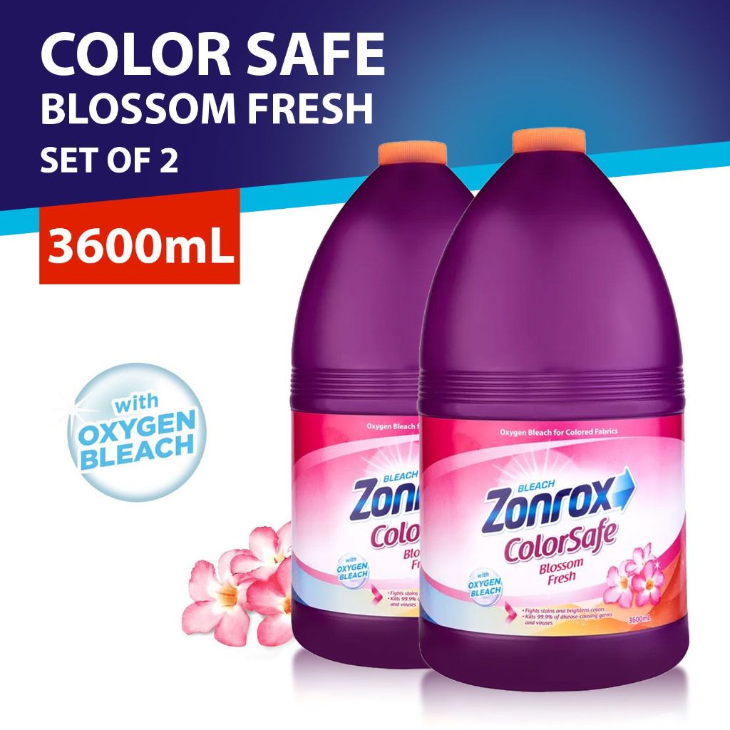 Zonrox ColorSafe Blosson Fresh Bleach (3600 mL) x2 | Shopee Philippines