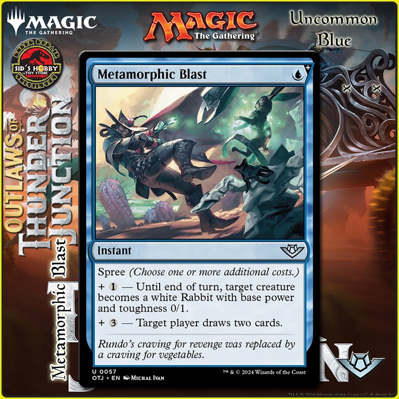 Metamorphic Blast x x Outlaws of Thunder Junction Blue Uncommon OTJ MTG ...
