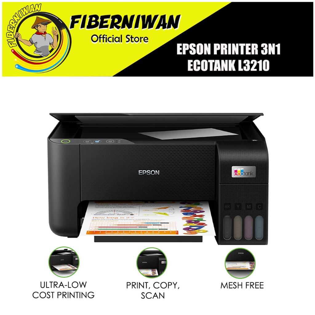 Epson L3210 Printer Scanner Copy Printer | Epson Printer | Ink Tank Printer | 3 in 1 Printer ...
