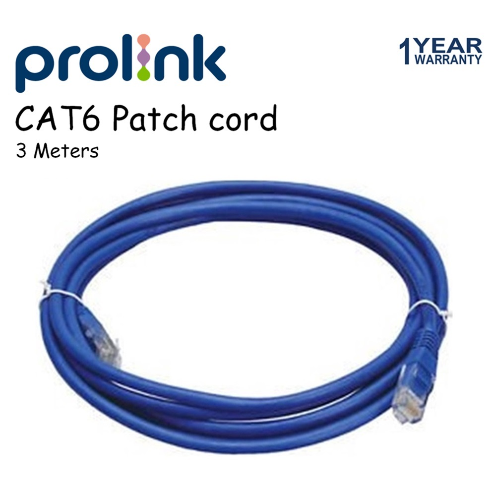 PROLiNK CAT6 23AWG Patch Cord | 3 Meters | Shopee Philippines