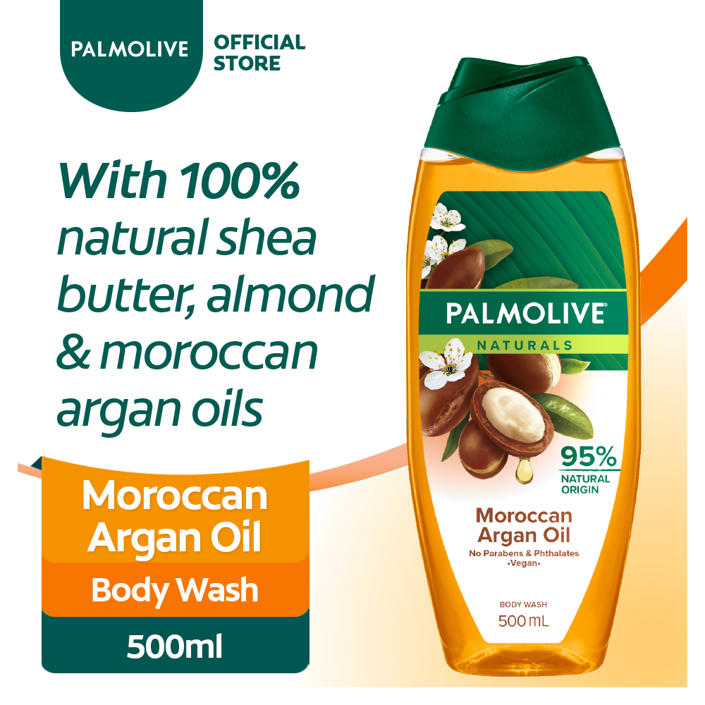 Palmolive Naturals Moroccan Argan Oil Body Wash - No Parabens, 500ml ...
