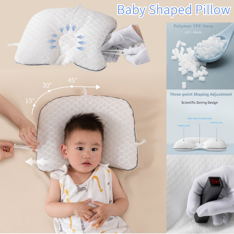 Baby Pillow Cotton Prevent Flat Head Baby Head Pillow Shaping Pillow For New Born Baby | Shopee ...