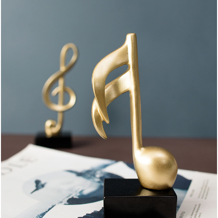 Music note ornamentsDecor Statues Modern Bookcase Decor Artwork Decor ...