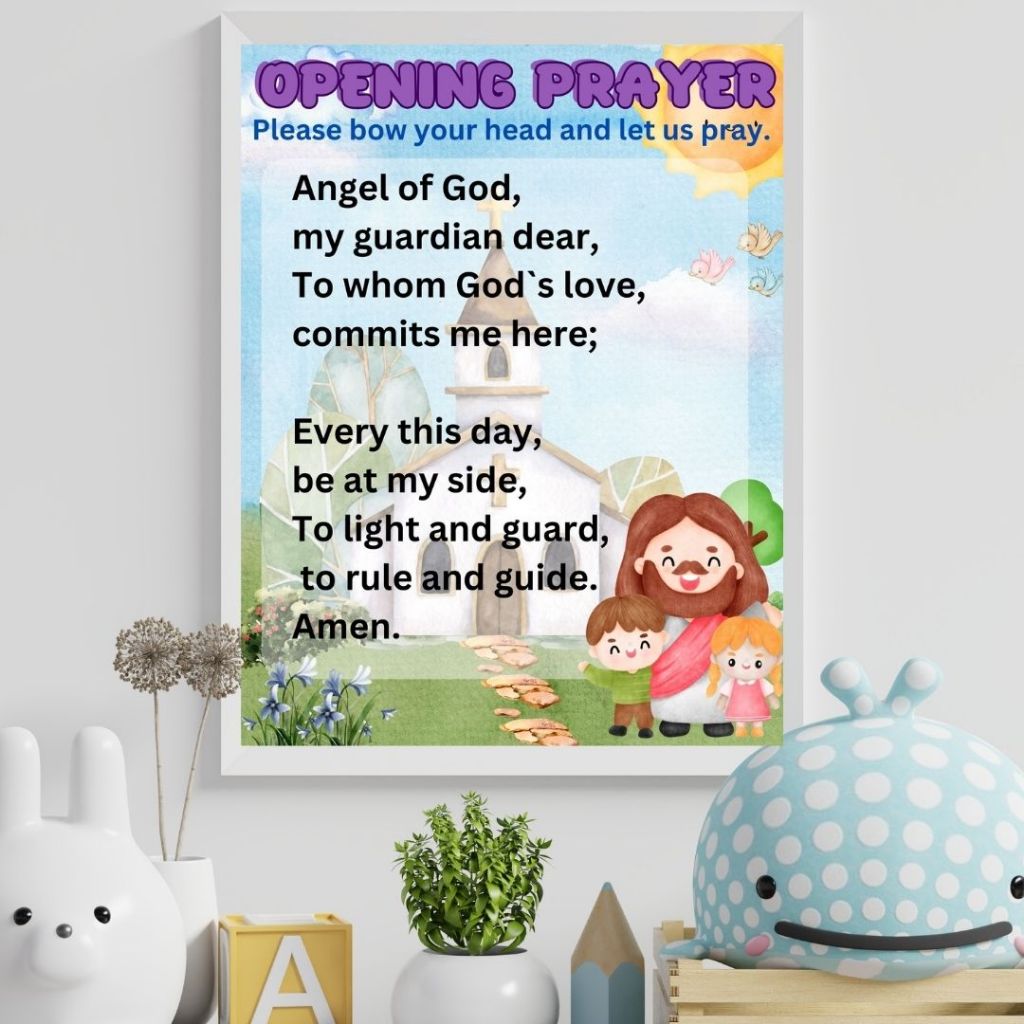 Christian Catholic Prayer Poster Laminated poster Child Room Poster ...