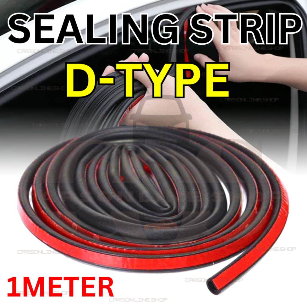COS (1METER) D Type Car Sealing Strips Soundproof Seal Strip Anti-Dust ...