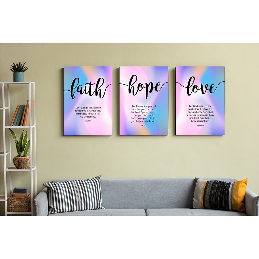 BIBLE VERSE WALL DECOR SINTRA WITH STICKER 1 SET (3 PCS ) | Shopee ...