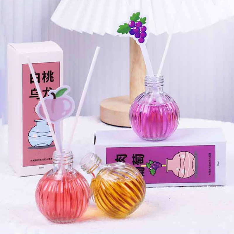 Reed diffuser colourful fruits scent air freshener for room home ...