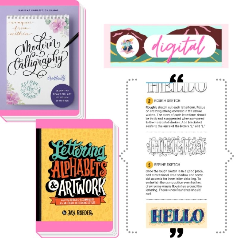 Modern Calligraphy Lettering Alphabets Artwork | Shopee Philippines