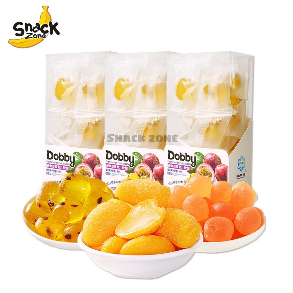 ( SET OF 3 ) Dobby juice gummy Q elastic mango white peach flavor gummy ...