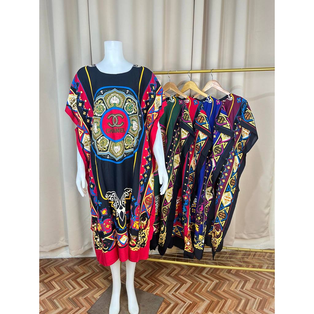 BATIKMOTO H3RMES Branded Kaftan Batik Daster Dress Indonesia Maxi Long ...