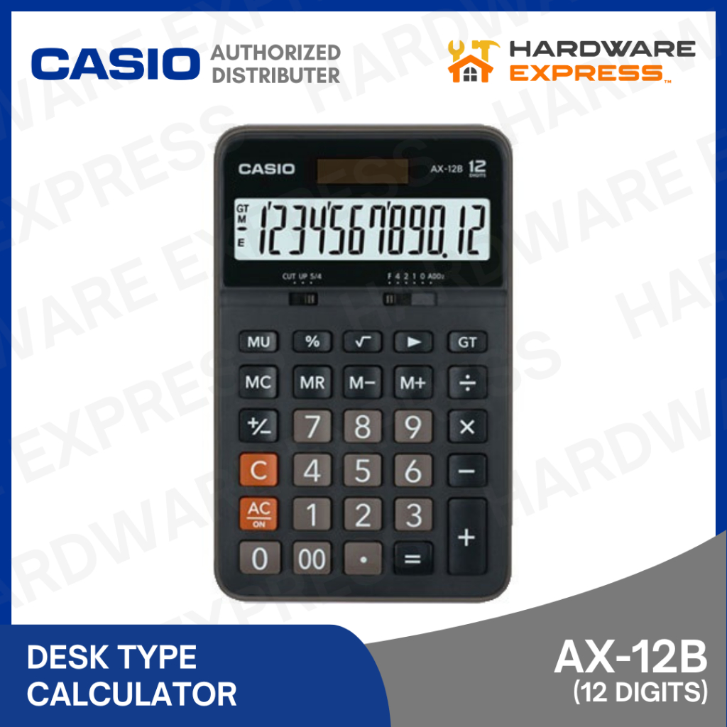 Casio AX-12B Extra Large Display Calculator (12 Digits) | Shopee Philippines