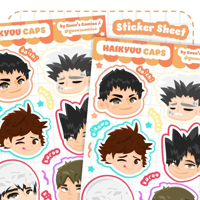 Haikyuu!! Anime Haikyu HQ Haikyuu Captains Waterproof and Glitter ...