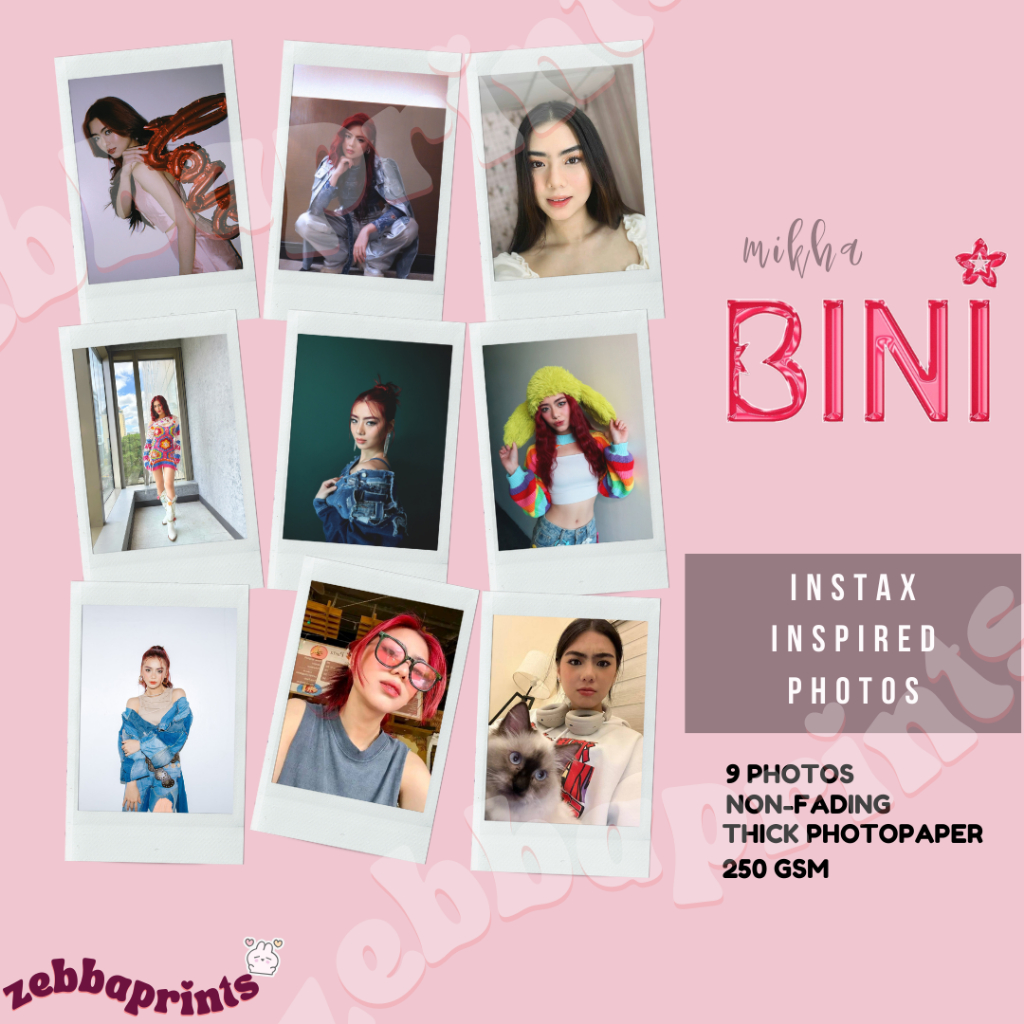 BINI INDIVIDUAL MEMBER INSTAX-INSPIRED RANDOM PHOTOS | Shopee Philippines