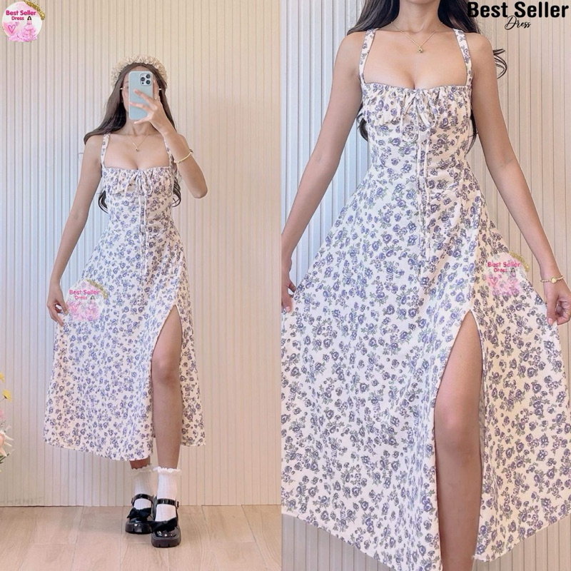 BSD Best Seller Dress Courtney (XS-XL)Maxi Dress W/Slit Casual Sweet ...