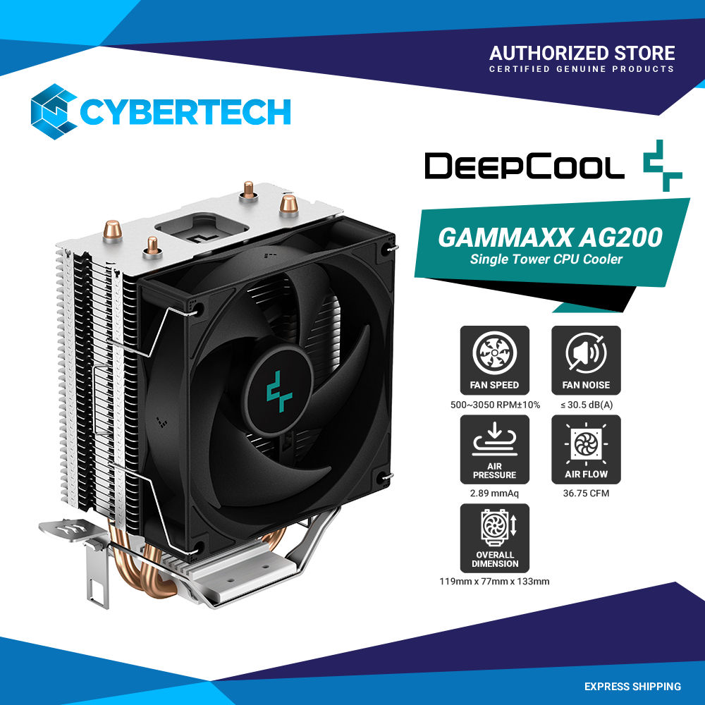 Deepcool Gammaxx Ag400 Efficient 4 Heat Pipes CPU Cooler (R-AG400 ...