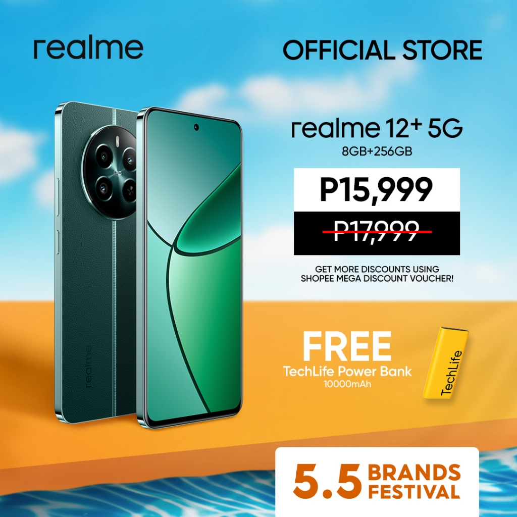realme 12+ 5G (8GB +256GB / 12GB + 256GB) | Shopee Philippines