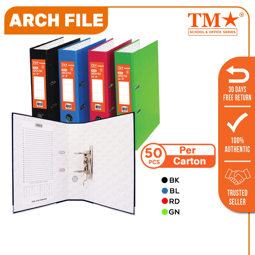 TM 50 pcs Lever Archive File X-Long 3 Inches Top Clip (ARC-41) | Shopee ...