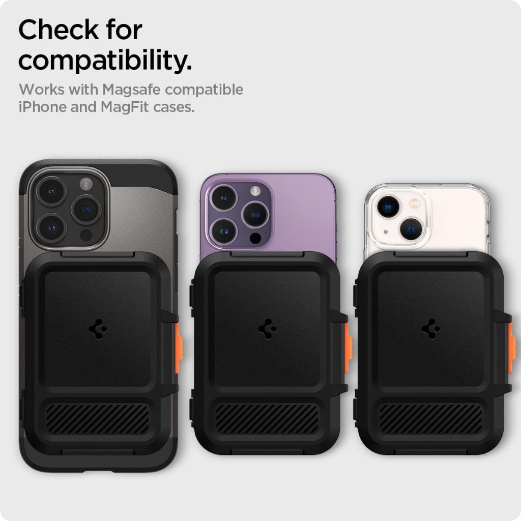 Spigen Card Holder Lock Fit (MagFit) (6 Cards) Designed for iPhone 15 ...