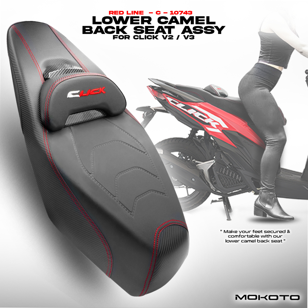 MOKOTO LOWER CAMEL BACK SEAT ASSY HONDA CLICK V2 / V3 SEAT ASSEMBLY ...