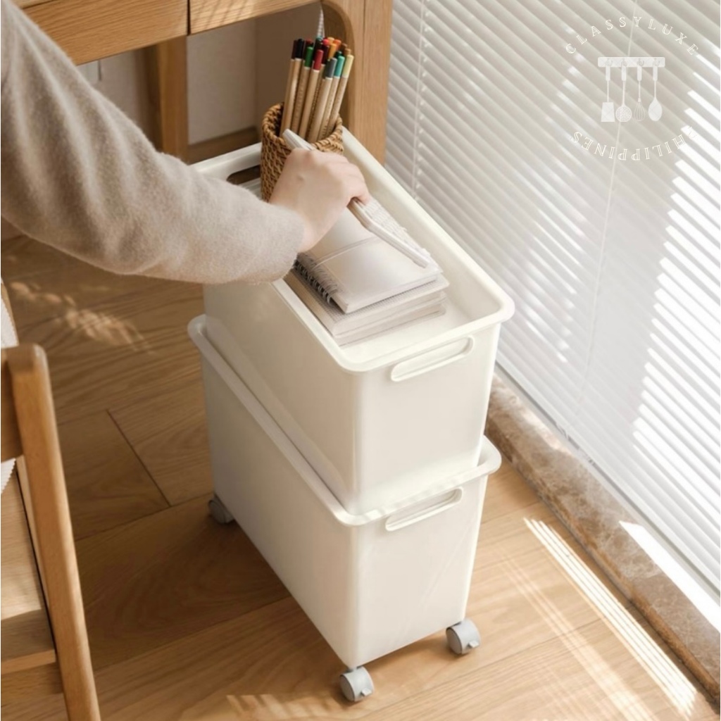 Classy Luxe Storage Rack School Bag Storage Box Movable Office Desk ...