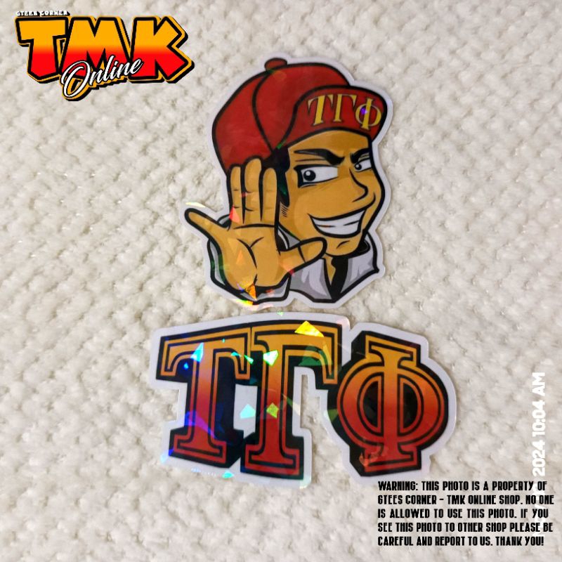 Tau Gamma Phi Triskelion New Holographic Vinyl Sticker For Motorcycle And Automobile Shopee