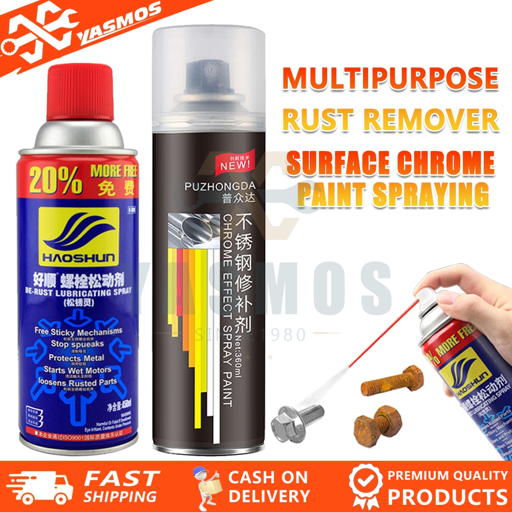 Penetrating Oil Rust Remover & Chrome Spray Paint ,For Motorcycle Bike ...