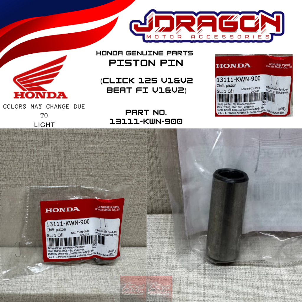 PISTON PIN (CLICK125 V1&V2/ BEAT FI V1&V2) GENUINE 13111-KWN-900 ...