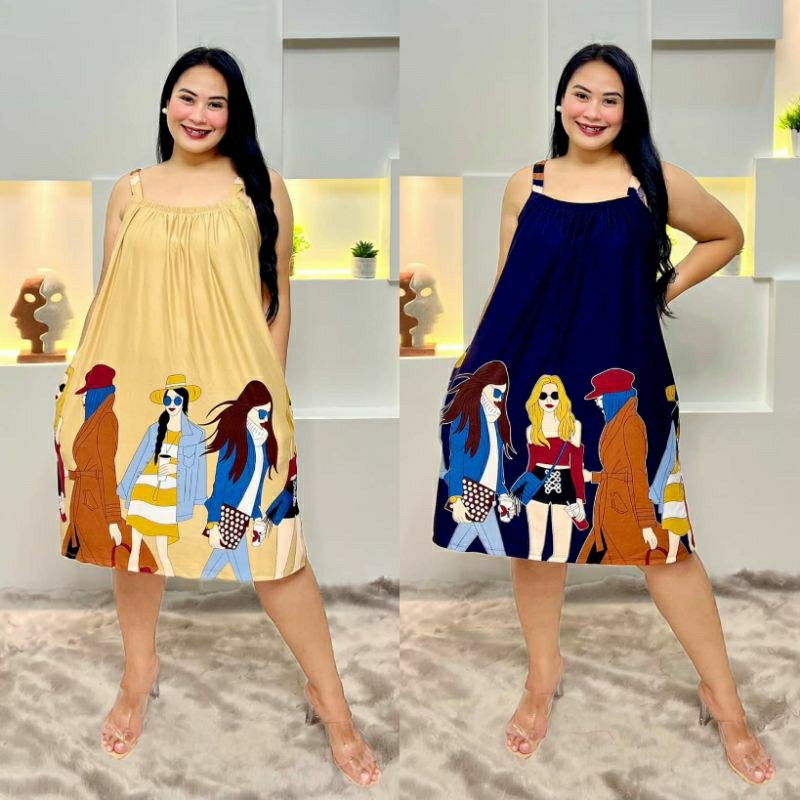 SPAGHETTI DUSTER DRESS | PAMBAHAY DRESS (M-XL) | Shopee Philippines