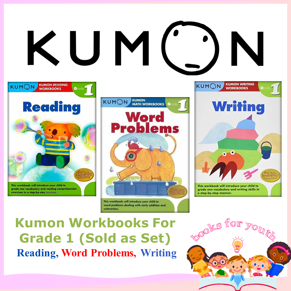 KUMON Workbooks Grade 1 Set [Reading | Word Problems | Writing ...