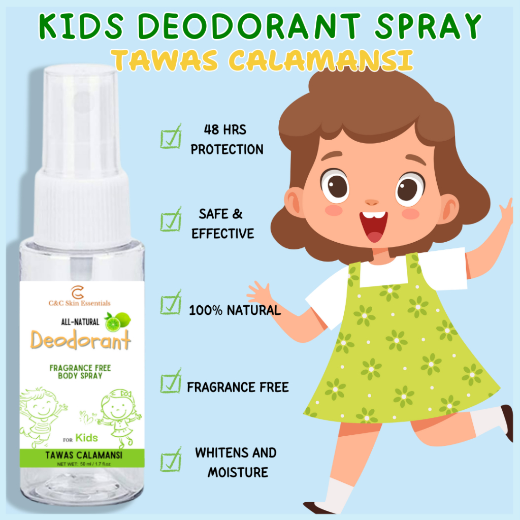 KIDS DEODORANT TAWAS CALAMANSI SPRAY | Shopee Philippines