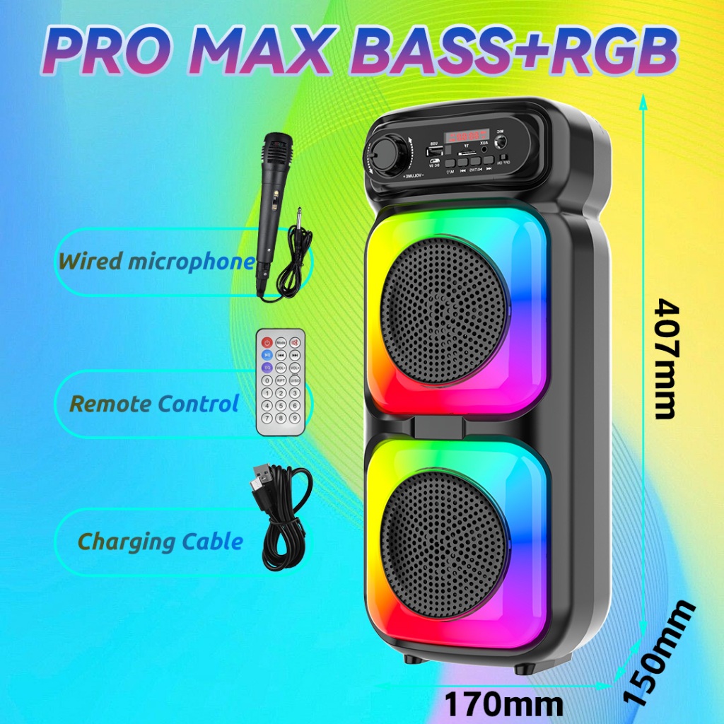 【PRO PLUS BASS】Speaker Bluetooth Karaoke With Mic Big Size Original ...